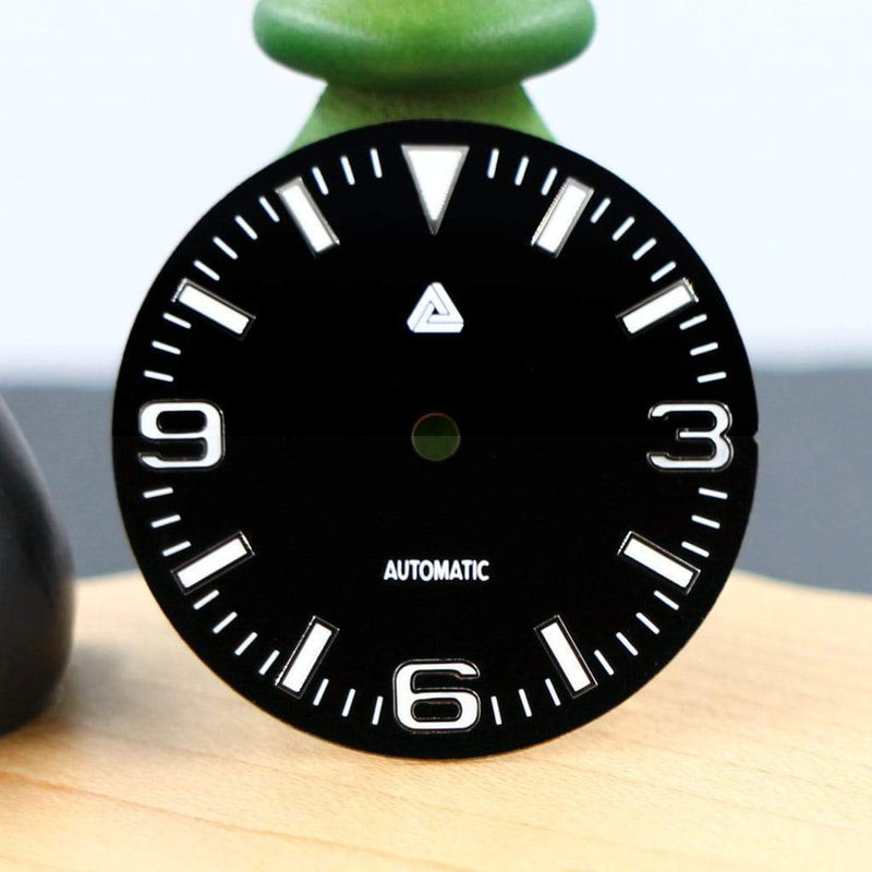 Black Enamel Explorer Dial | BGW9 Blue Lume - SEIKO Mod Part - Lucius ...